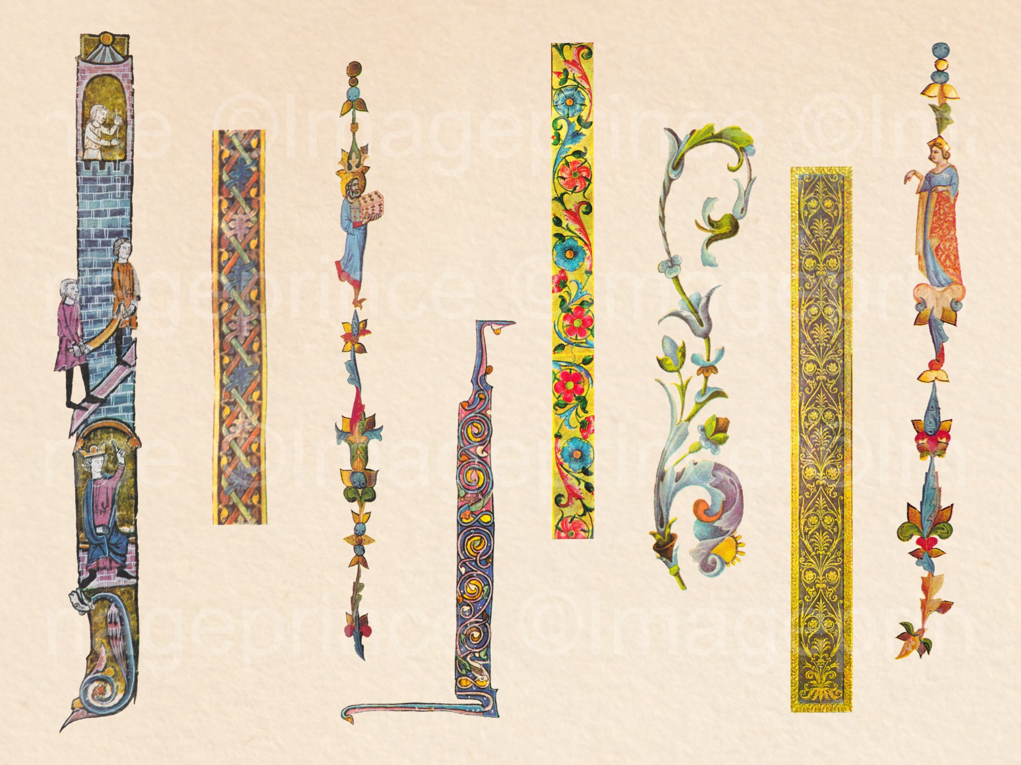 Medieval Clipart Maidens Knights Borders an Angel - Etsy