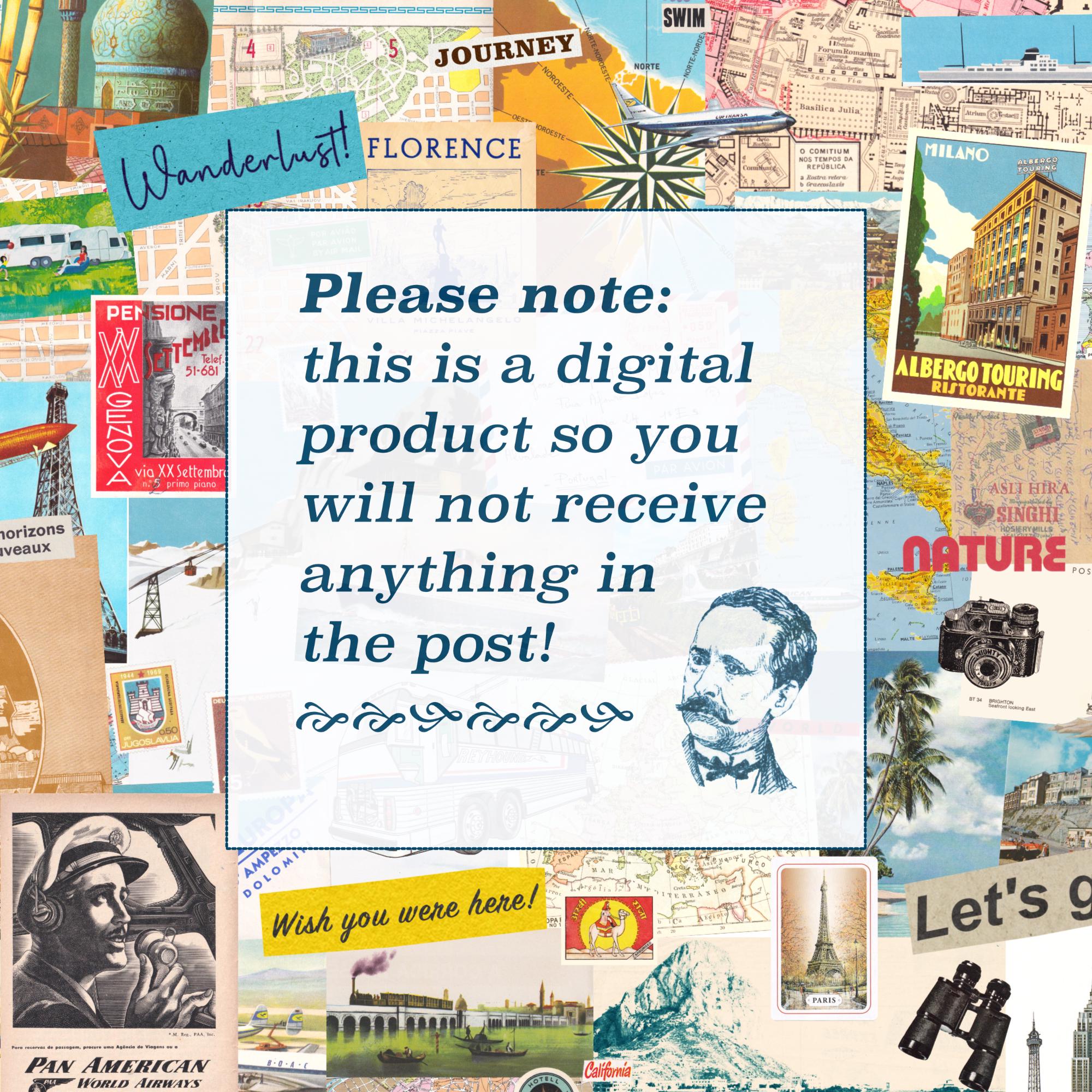 Vintage Travel Collage Kit: 77 Ephemera Images (digital Download) - Etsy