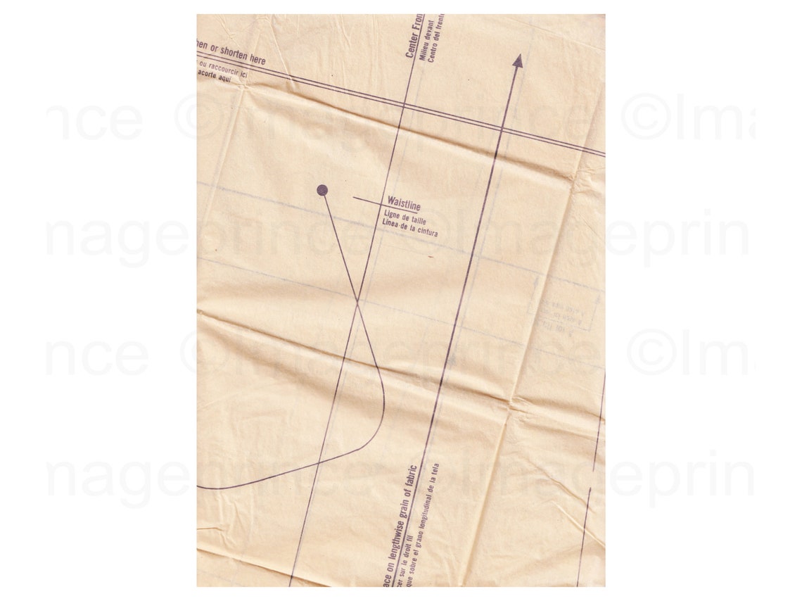 Digital Sewing Paper - Instant Download, Vintage Dressmakers Paper for ...
