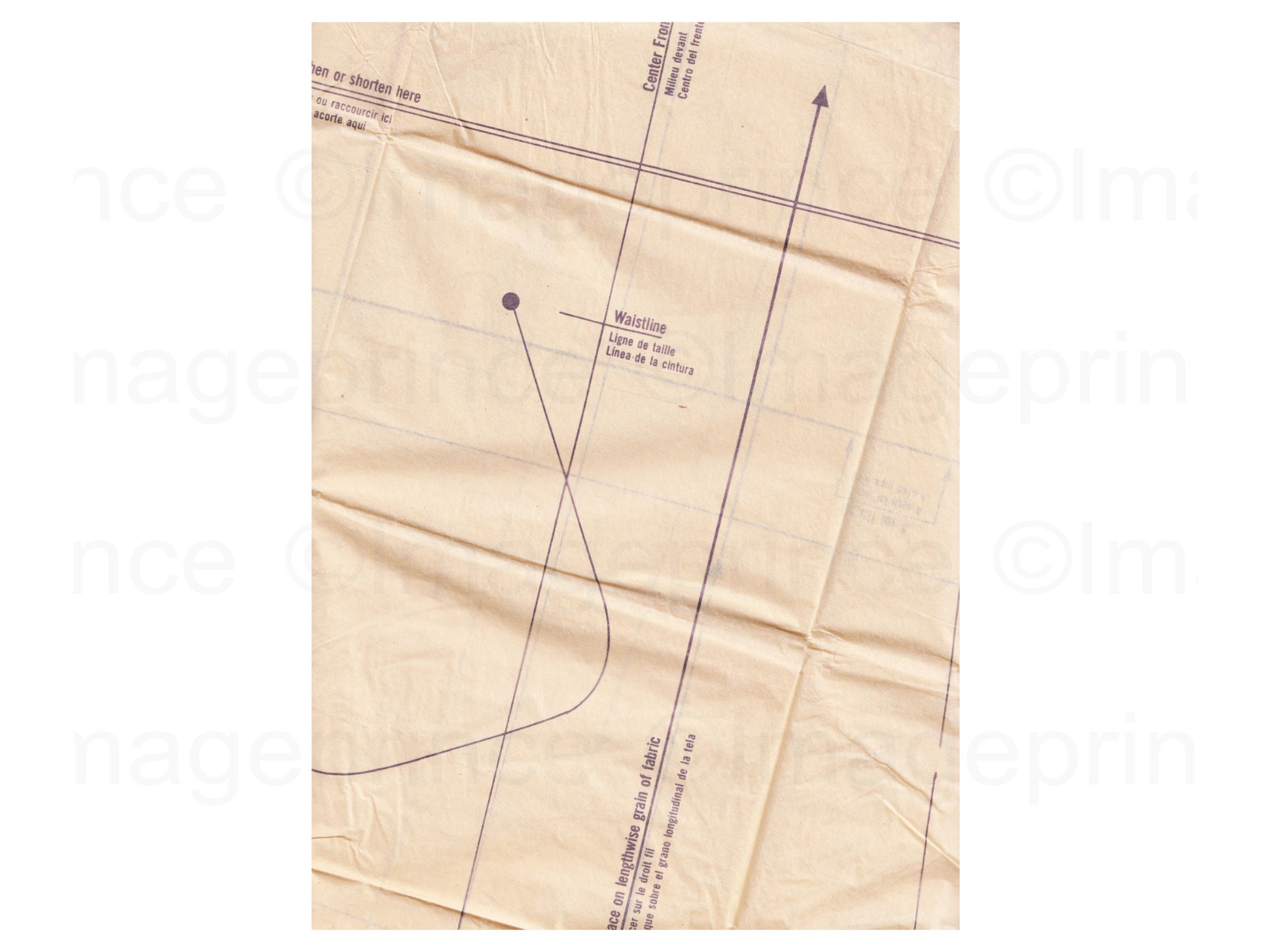 Digital Sewing Paper - Instant Download, Vintage Dressmakers Paper for ...