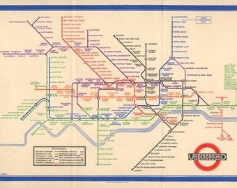 London Tube Map Poster | Etsy