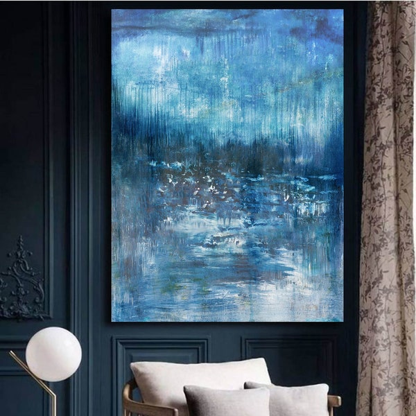 Indigo Abstract - Etsy