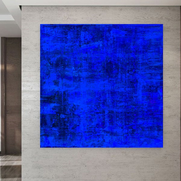 Blue Abstract Print - Etsy