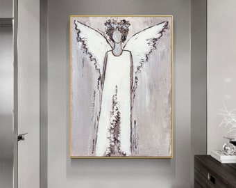 Large Angel Canvas Wall Art - Etsy