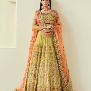 Mayo Mehendi Dress for Bridals and Bridesmaid, Mehendi Yellow Mayoon ...