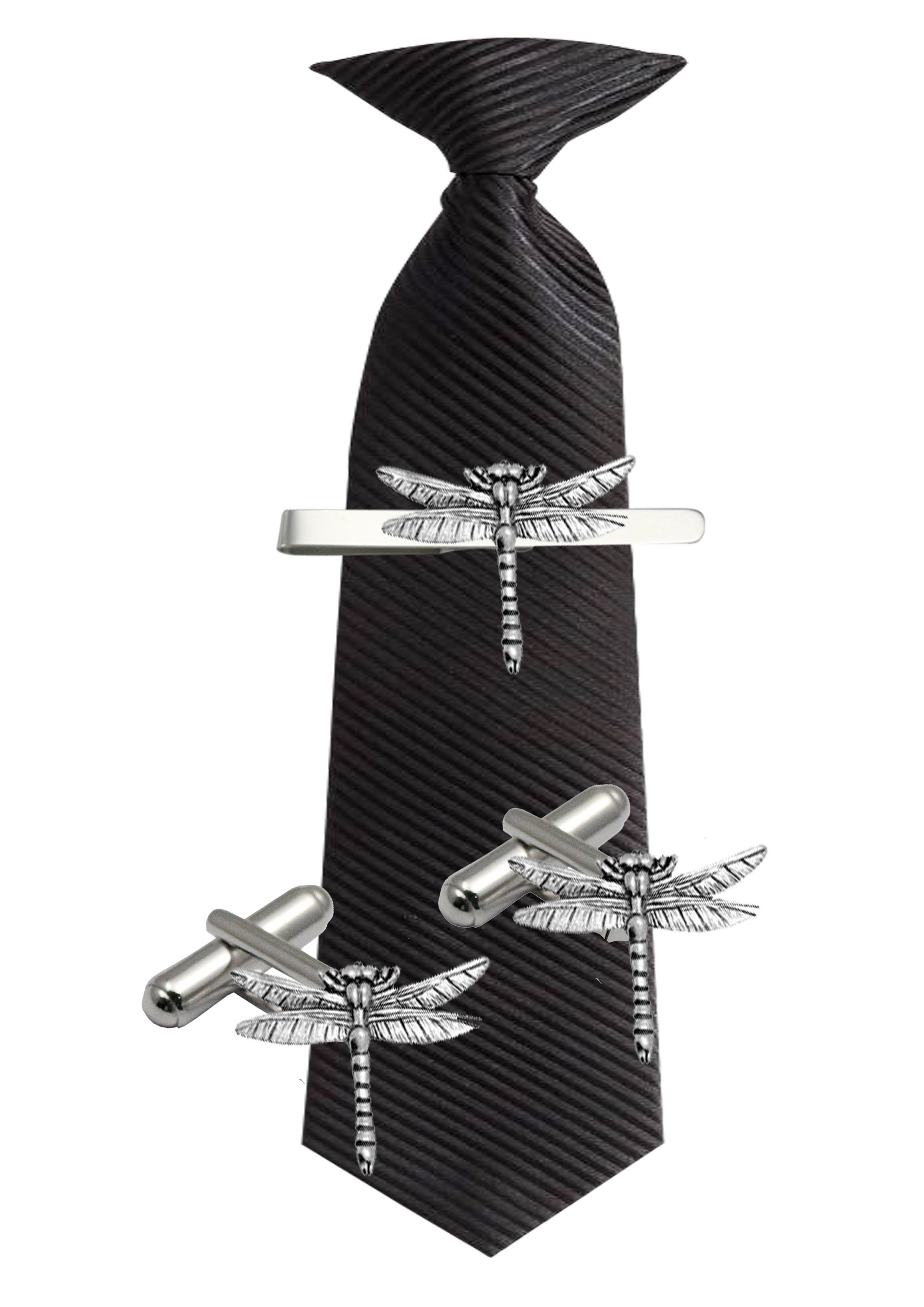 Dragonfly Made From Fine English Pewter Cuff Link or Tie Slide or the ...