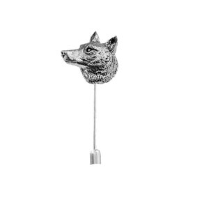 Wolf Head on a 3" 7.5cm Kilt Pin Scarf / Brooch With English Pewter ...