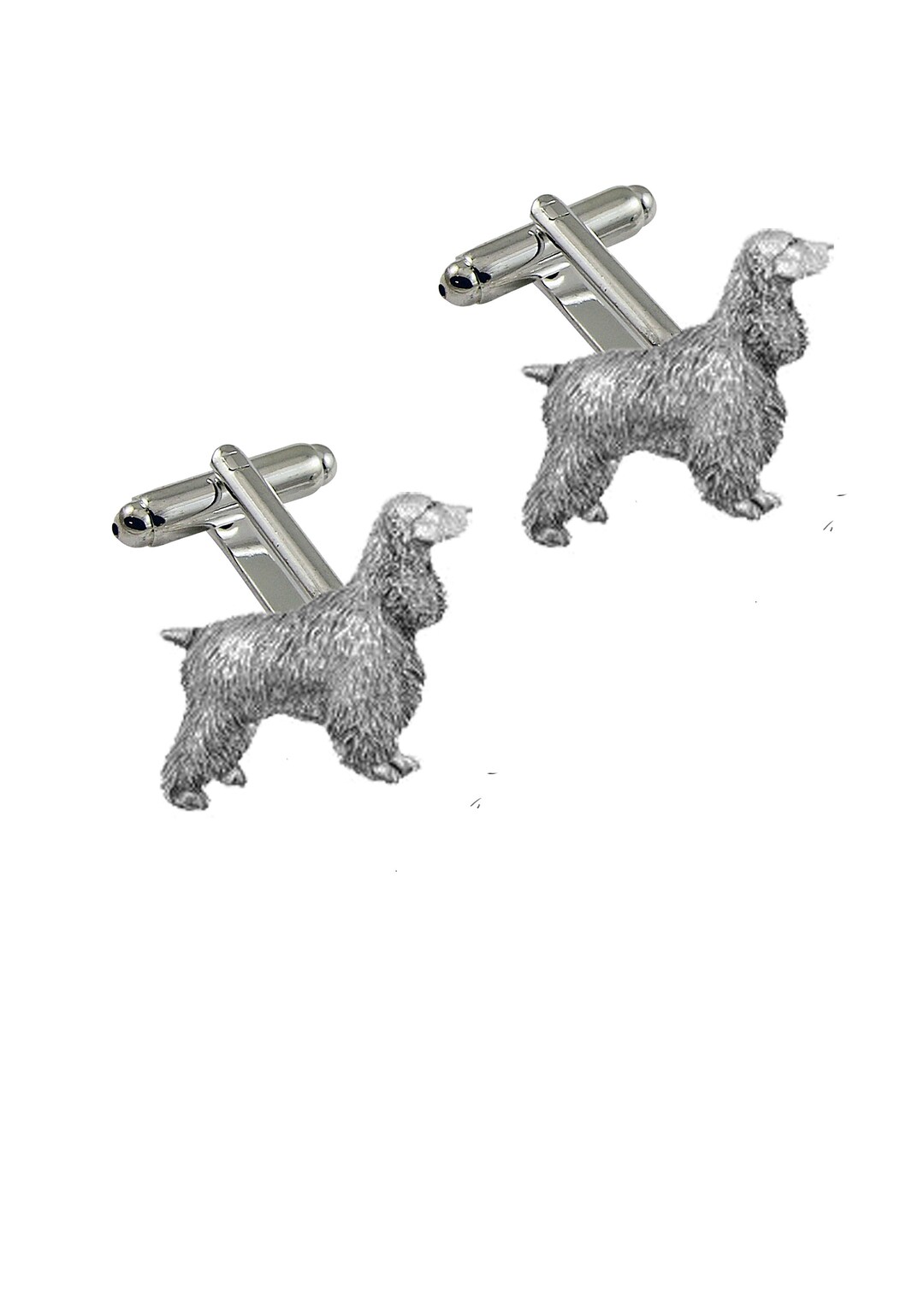 Cocker Spaniel Dog Made From Fine English Pewter Cuff Link or Tie Slide ...