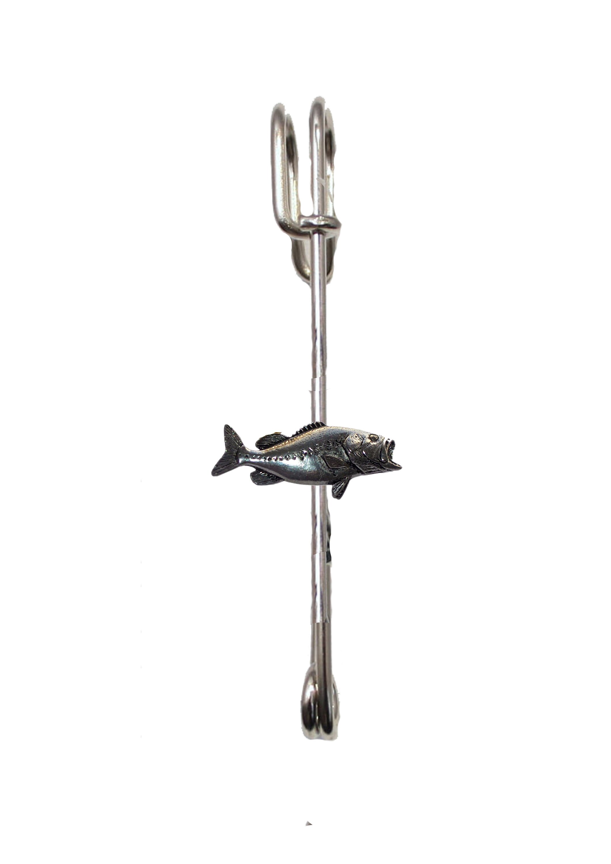 Largemouth Bass Fish on a 3" 7.5cm Kilt Pin Scarf / Brooch With English ...