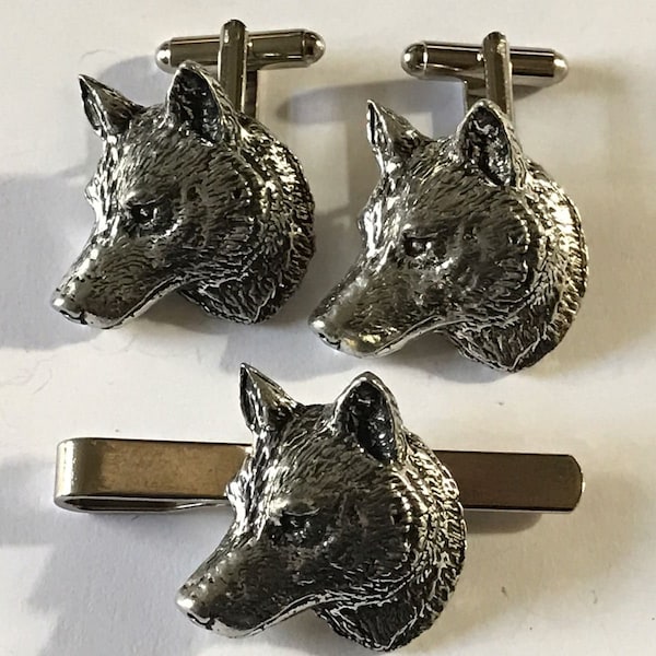 Wolf Cufflinks - Etsy