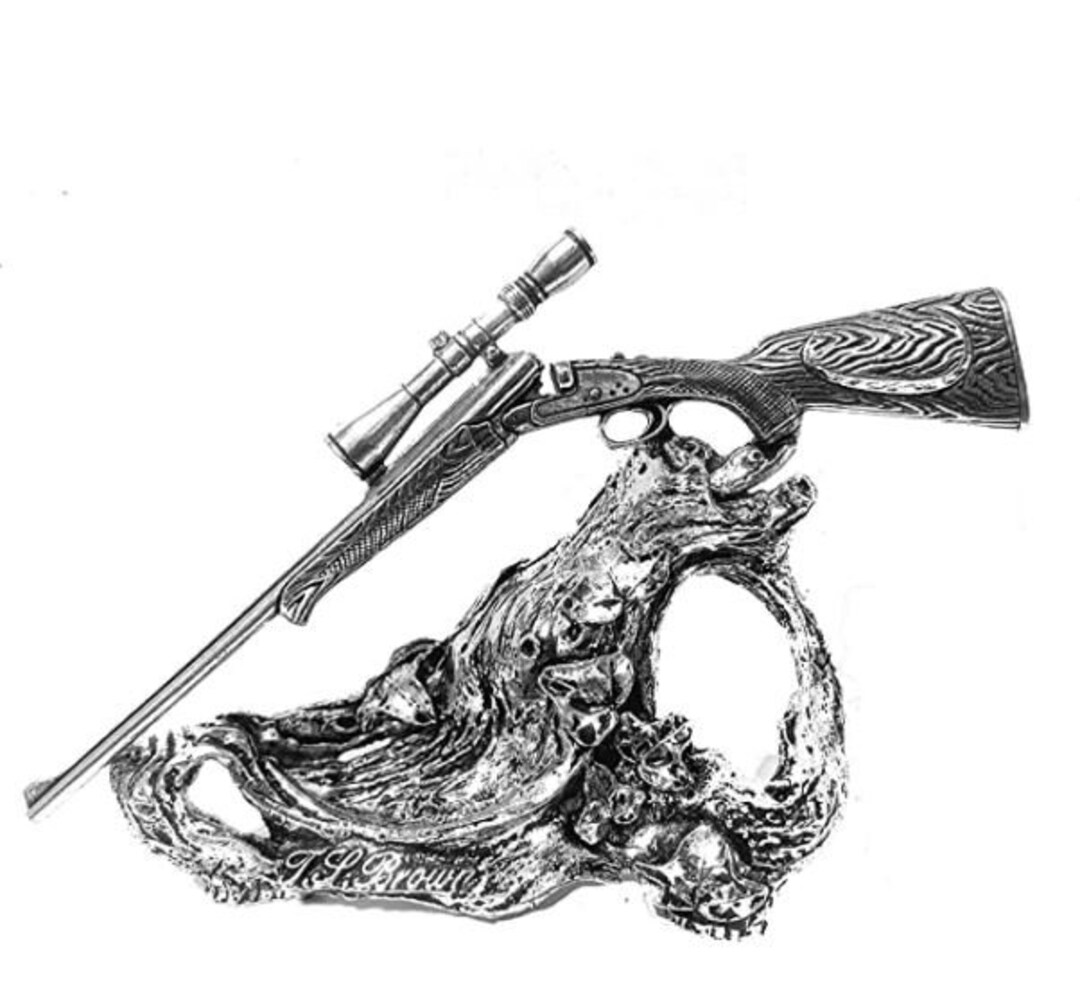 Rifle Pewter Figurine Paperweight Ornament 3D Codeg3 - Etsy