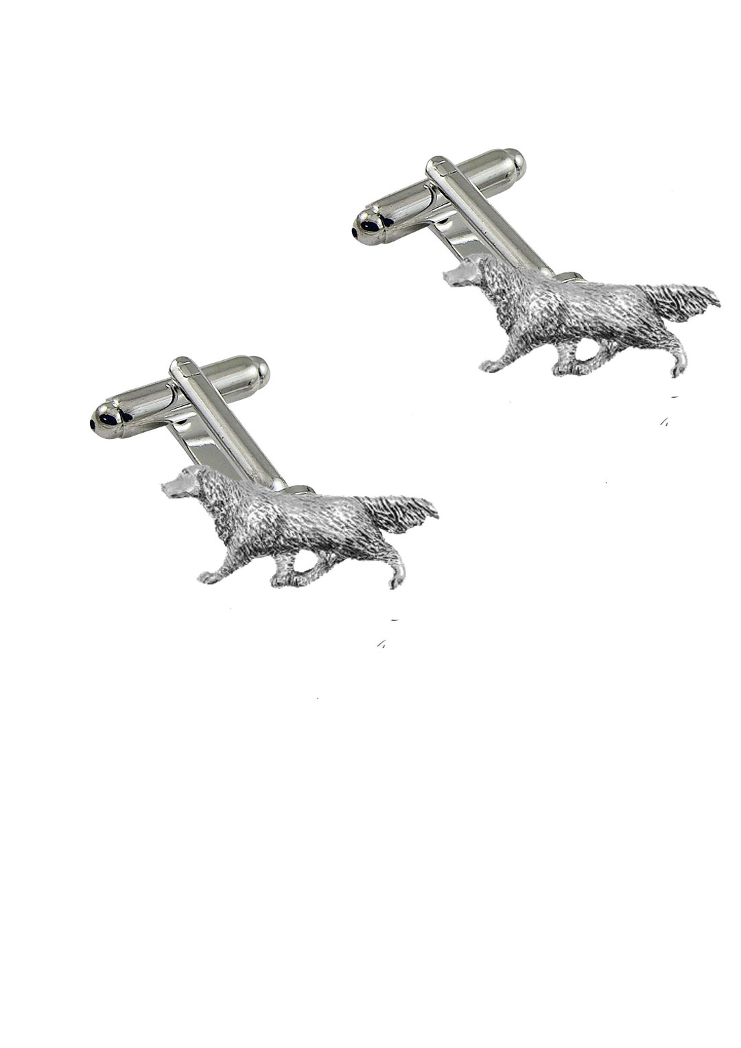 Setter Made From Fine English Pewter Cuff Link or Tie Slide or the Set ...