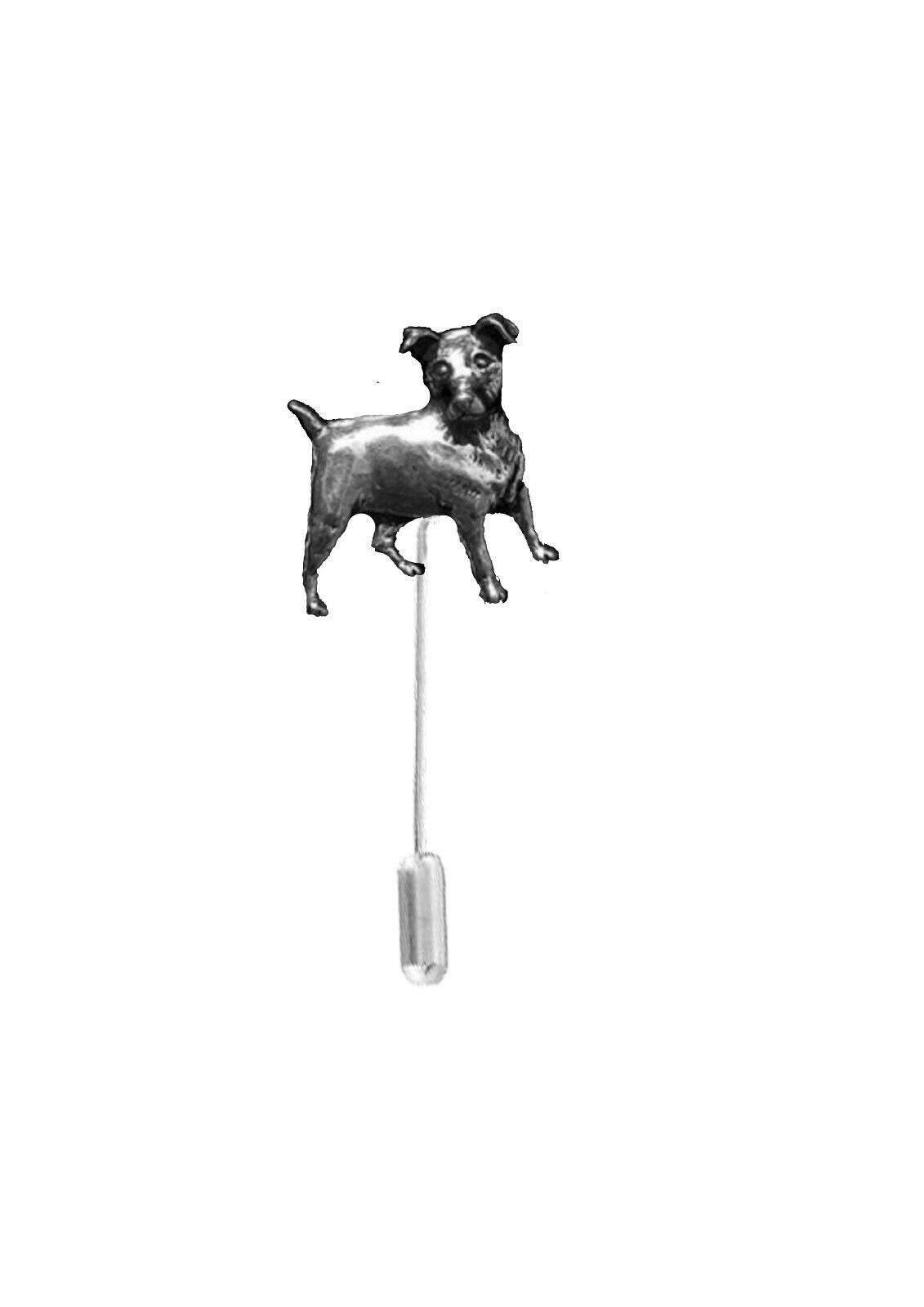 Jack Russell Terrier on a 3" 7.5cm Kilt Pin Scarf / Brooch With English ...