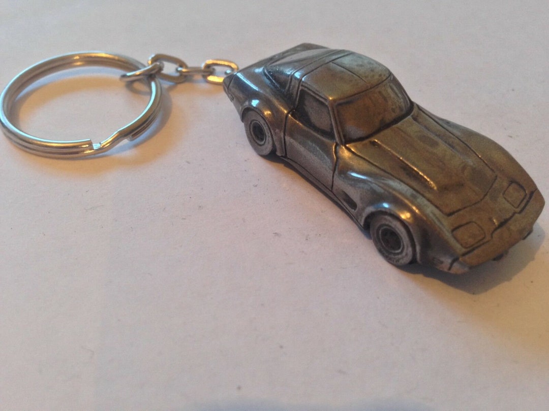 Classic Usa Car Pewter Effect Corvette Circa 1979 Ref35 Car Keyring or ...