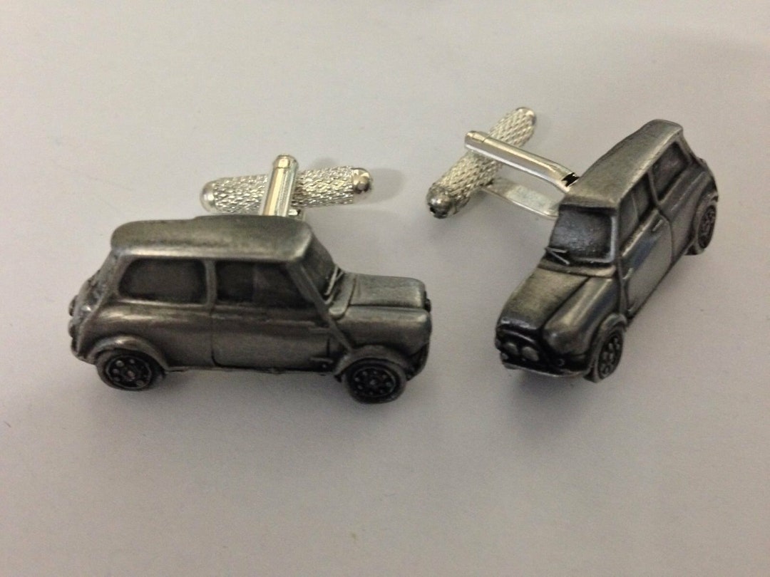 Classic Car Pewter Effect Morris Mini Mk1 Works Rally Ref145 Cuff Link ...