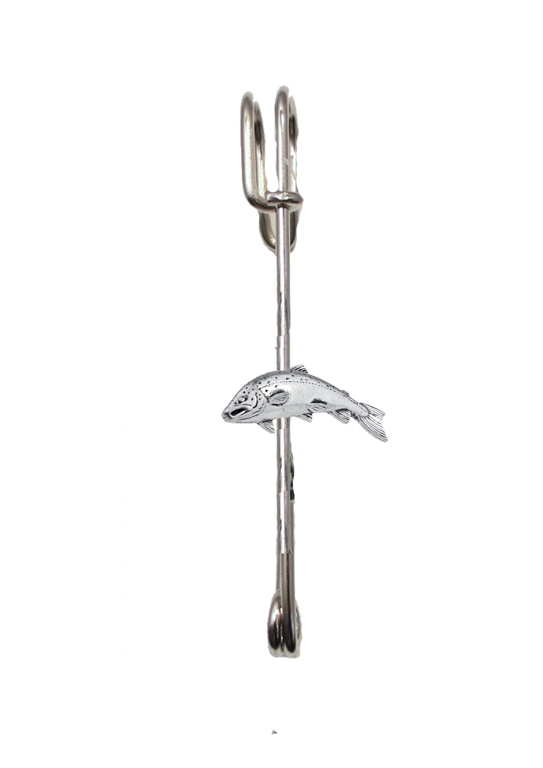 Small Salmon Fish on a 3 7.5cm Kilt Pin Scarf / Brooch With English ...