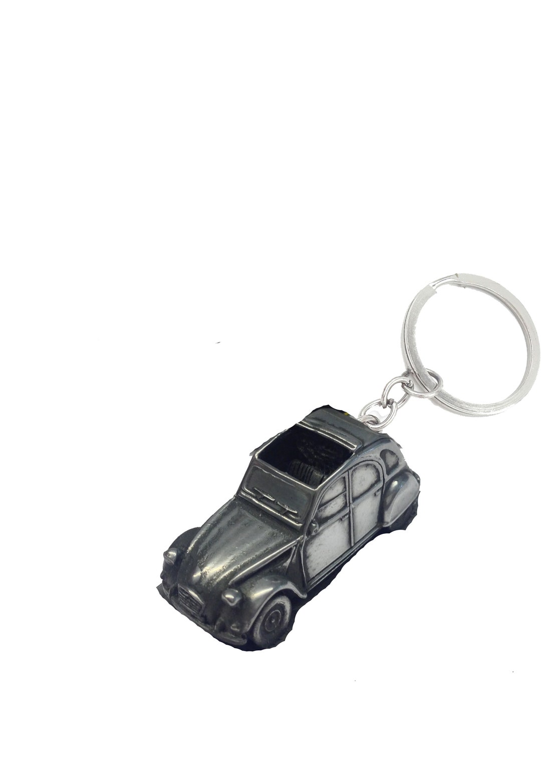 Classic French Car Pewter Effect 2cv Ref37 Car Keyring or Pin Badge ...