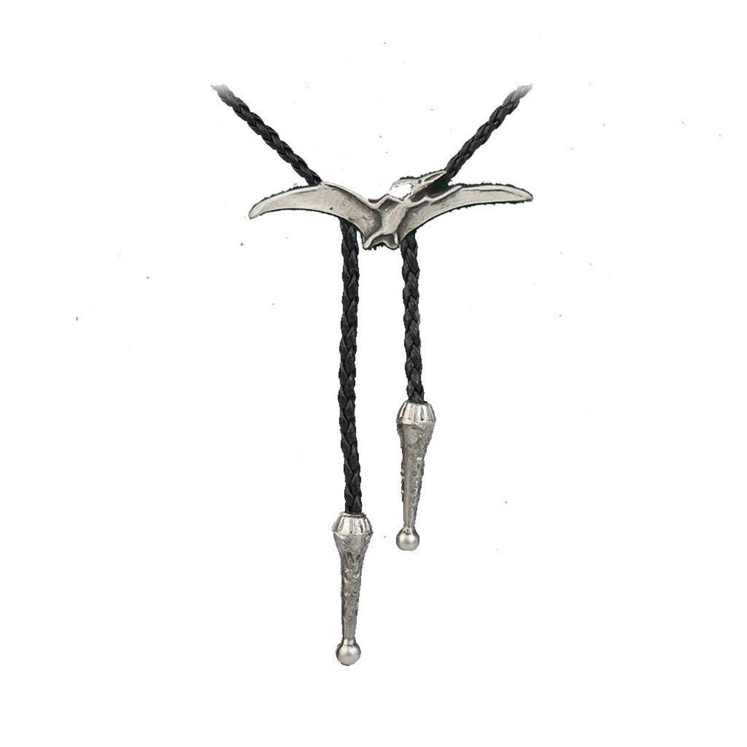 Pewter Pterodactyl Pteradactyl Necklace Western Cowboy Necktie Bola ...