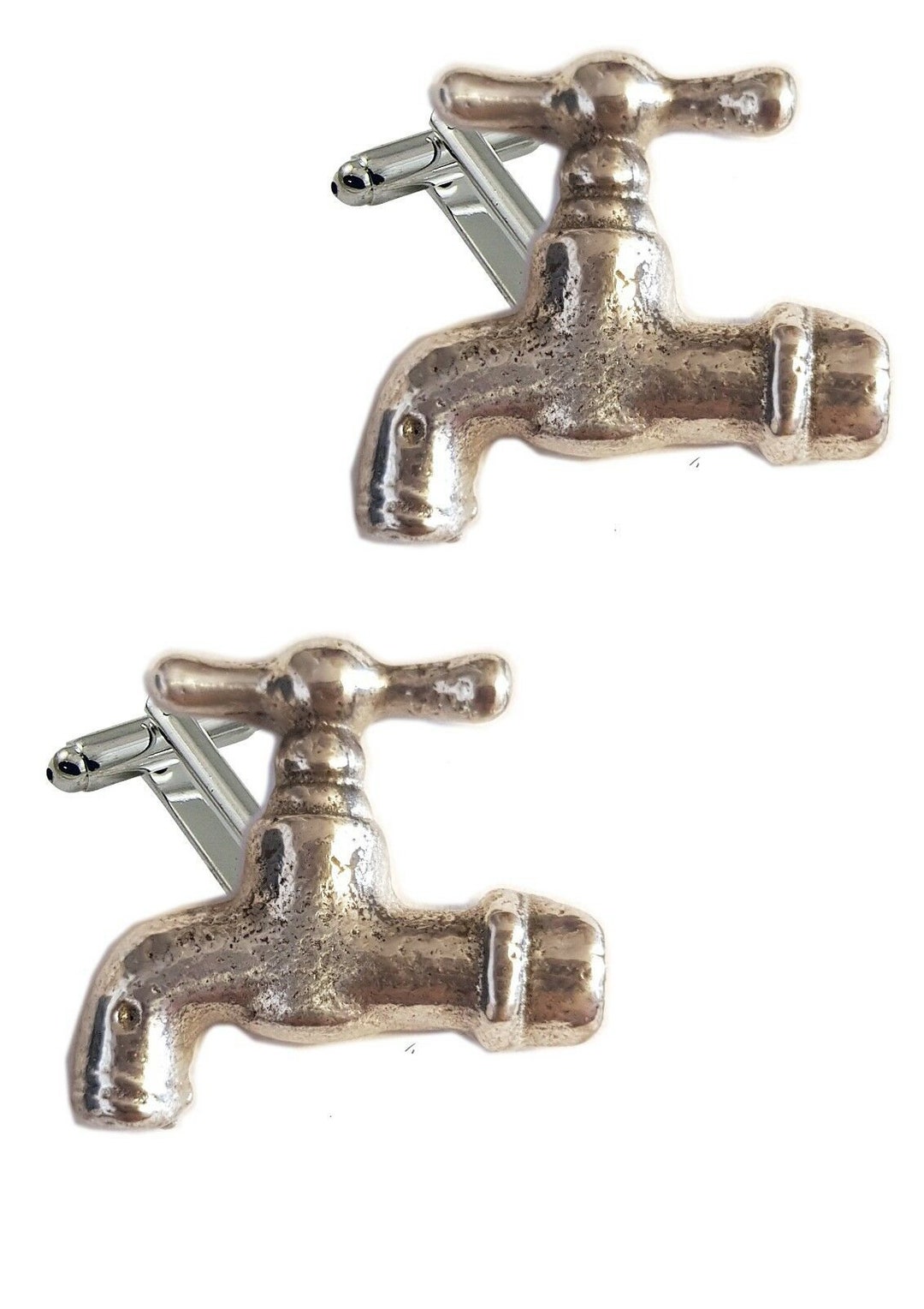 Water Tap Plumbing Made From Fine English Pewter Cuff Link or Tie Slide ...