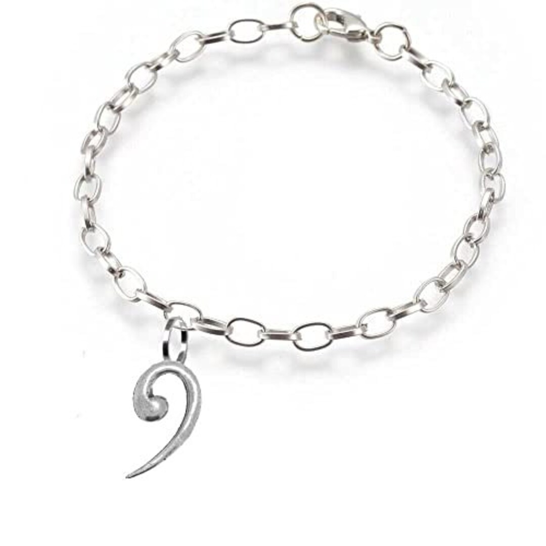Pp-mm17 Bass Clef Made From English Pewter on Belcher Link Chain ...