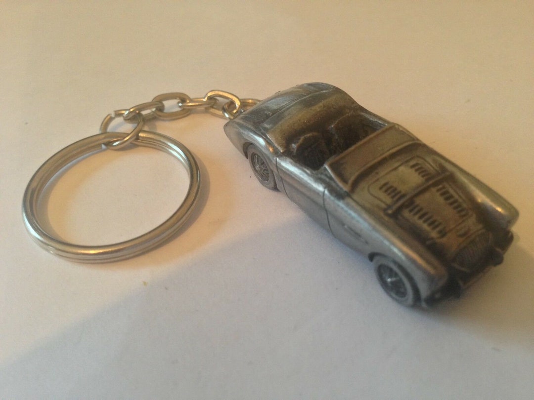 Classic Car Pewter Effect Austin Healey 100 M Ref20 Car Keyring or Pin ...