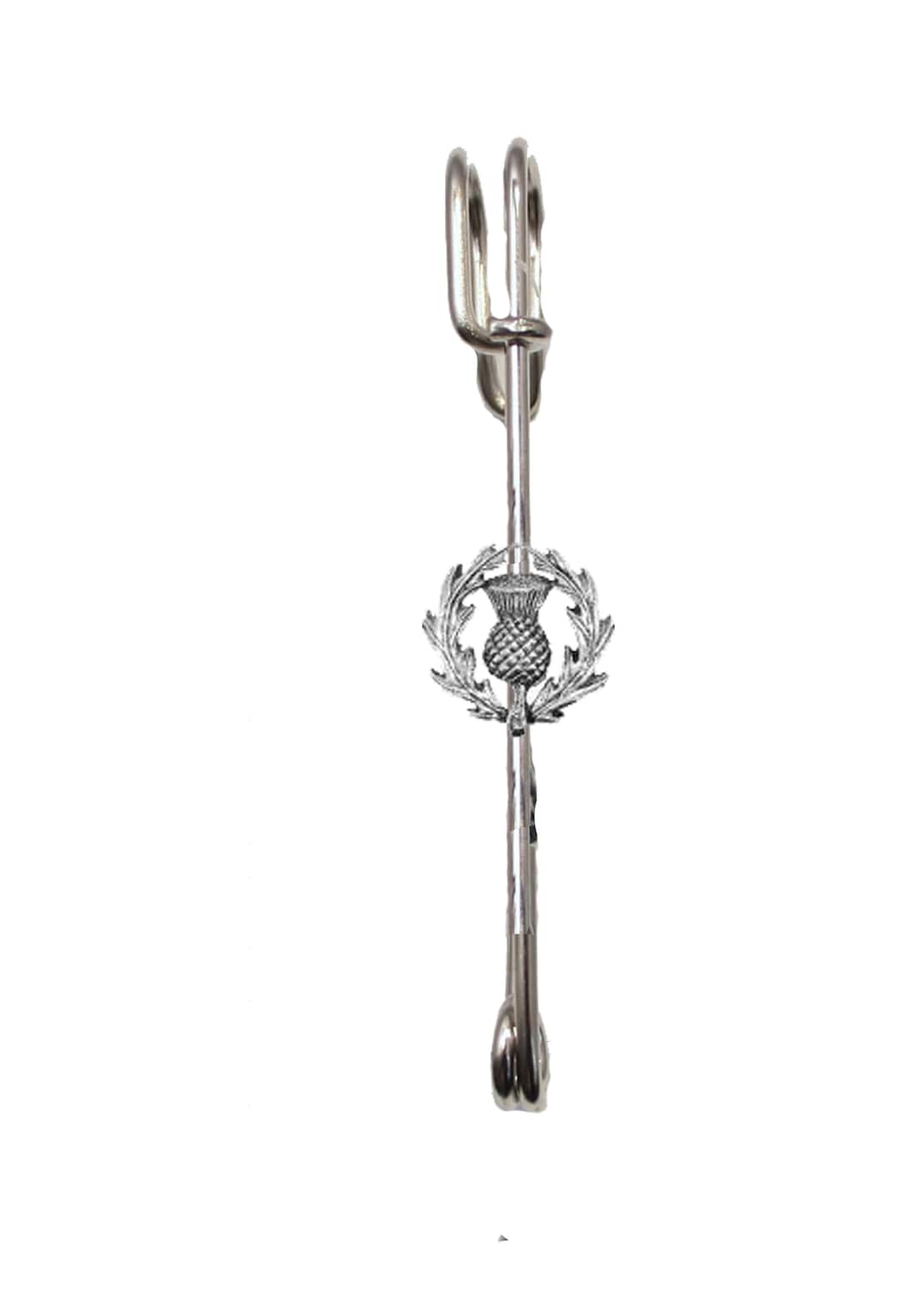 Scottish Thistle on a 3" 7.5cm Kilt Pin Scarf / Brooch With English ...