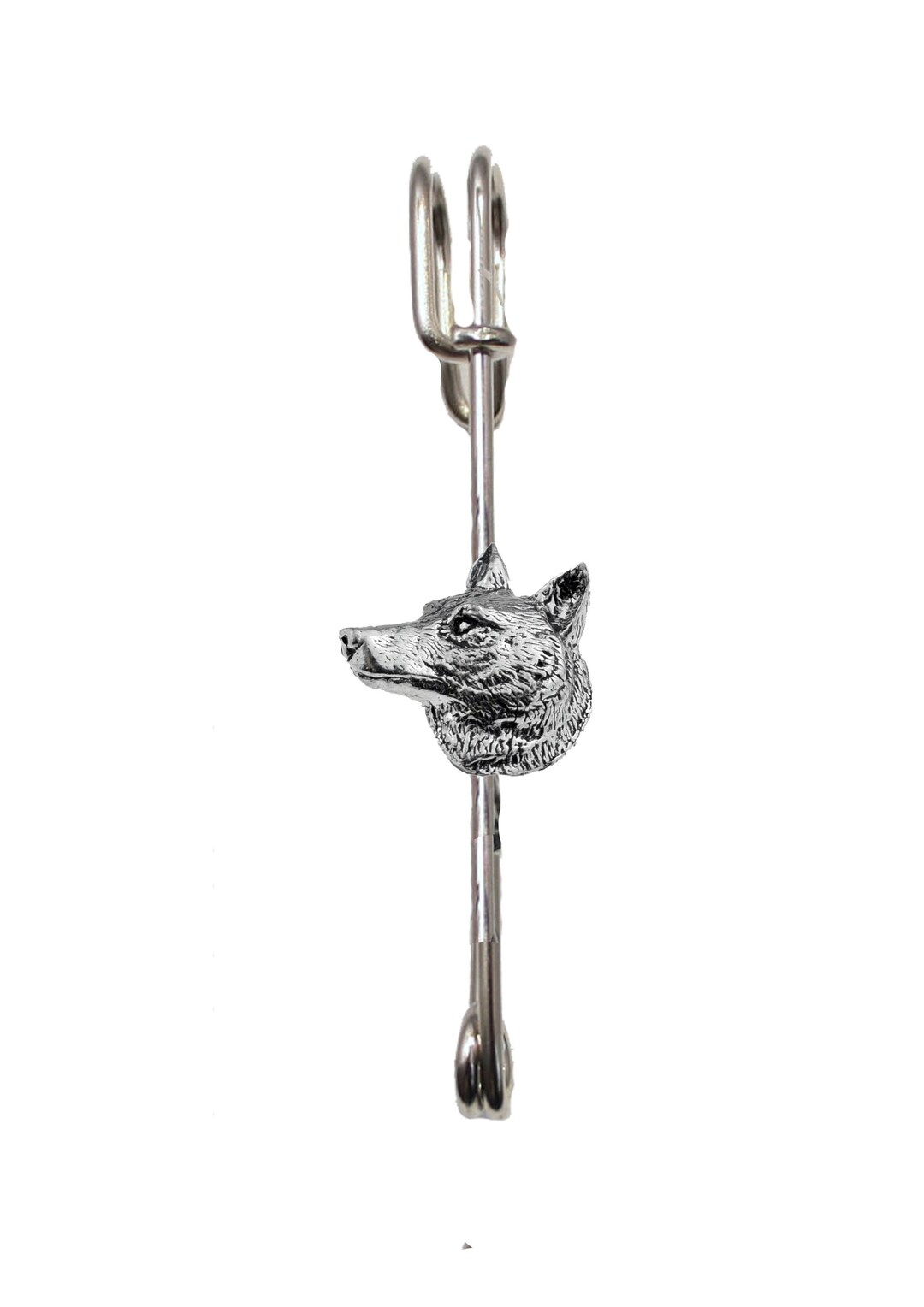 Wolf Head on a 3" 7.5cm Kilt Pin Scarf / Brooch With English Pewter ...