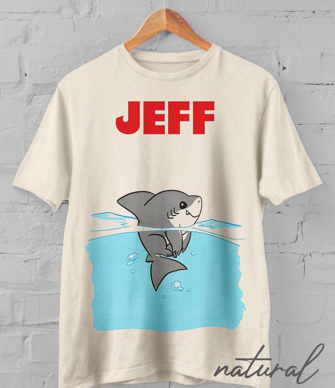 Jeff the Land Shark Graphic Tee - Vintage Style - Etsy