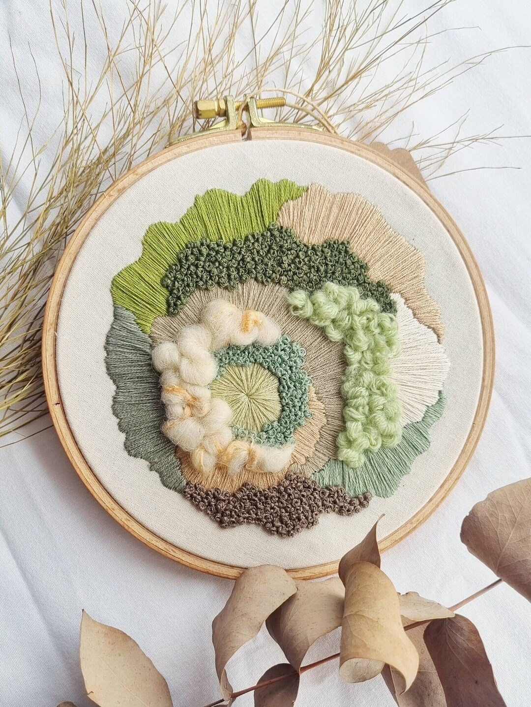 BOSQUE Abstract Embroidery Textured Embroidery Abstract Embroidery Hoop ...