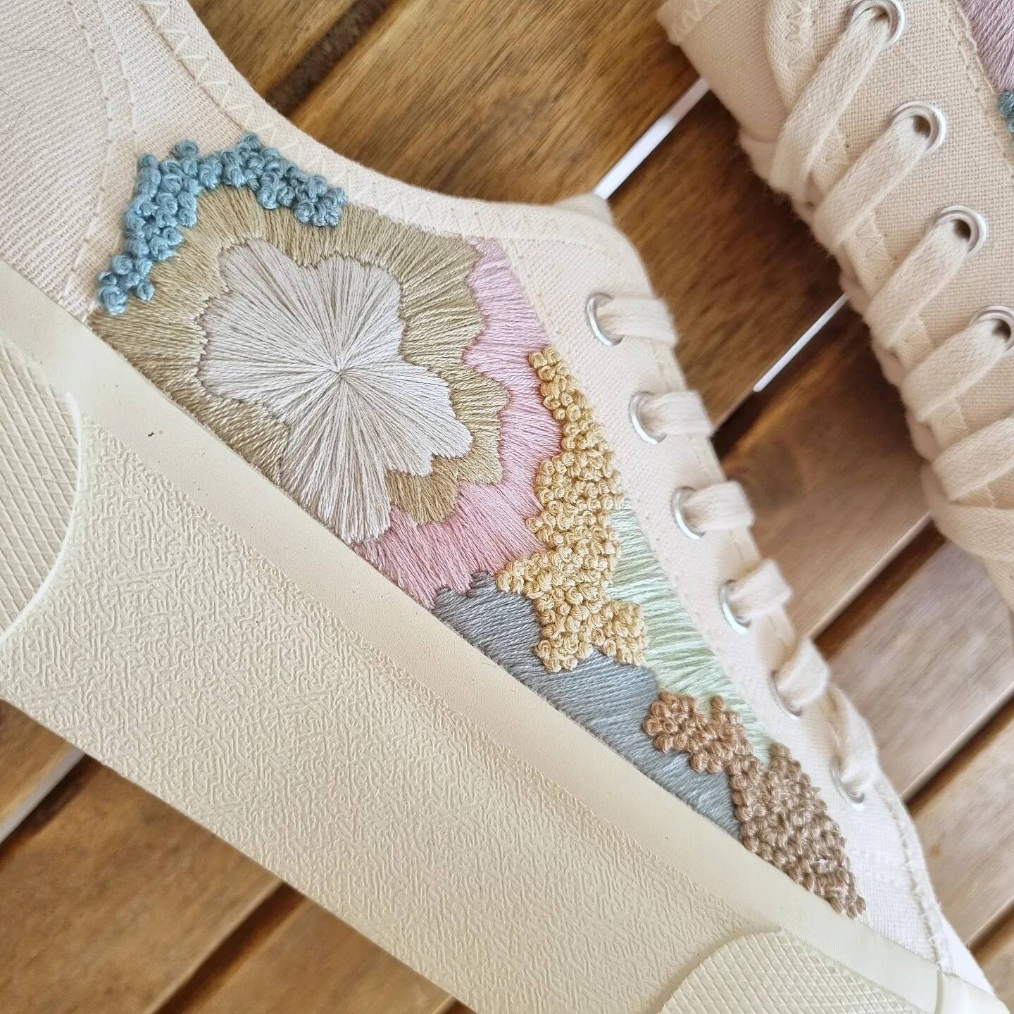 Custom Abstract Embroidered Shoes Embroidered Sneakers - Etsy