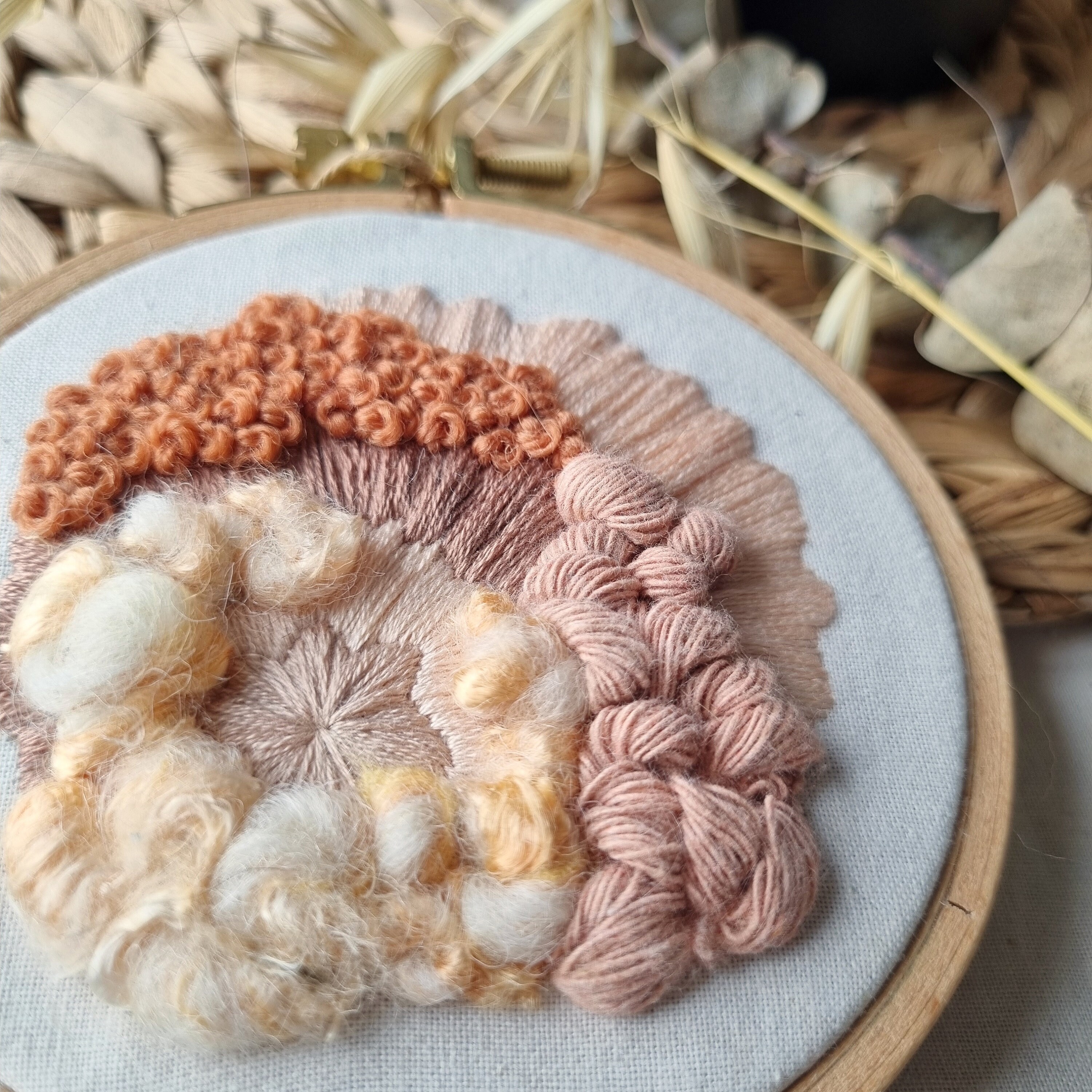 PEACHY | Abstract Embroidery | Textured Embroidery | Abstract ...