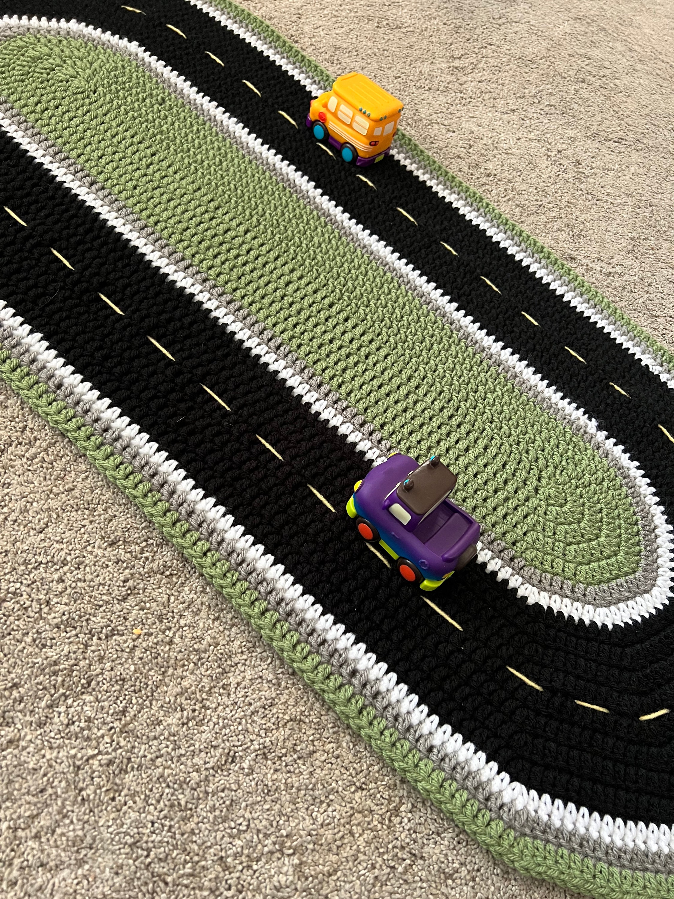 Racetrack Play Mat Rug Crochet - Etsy