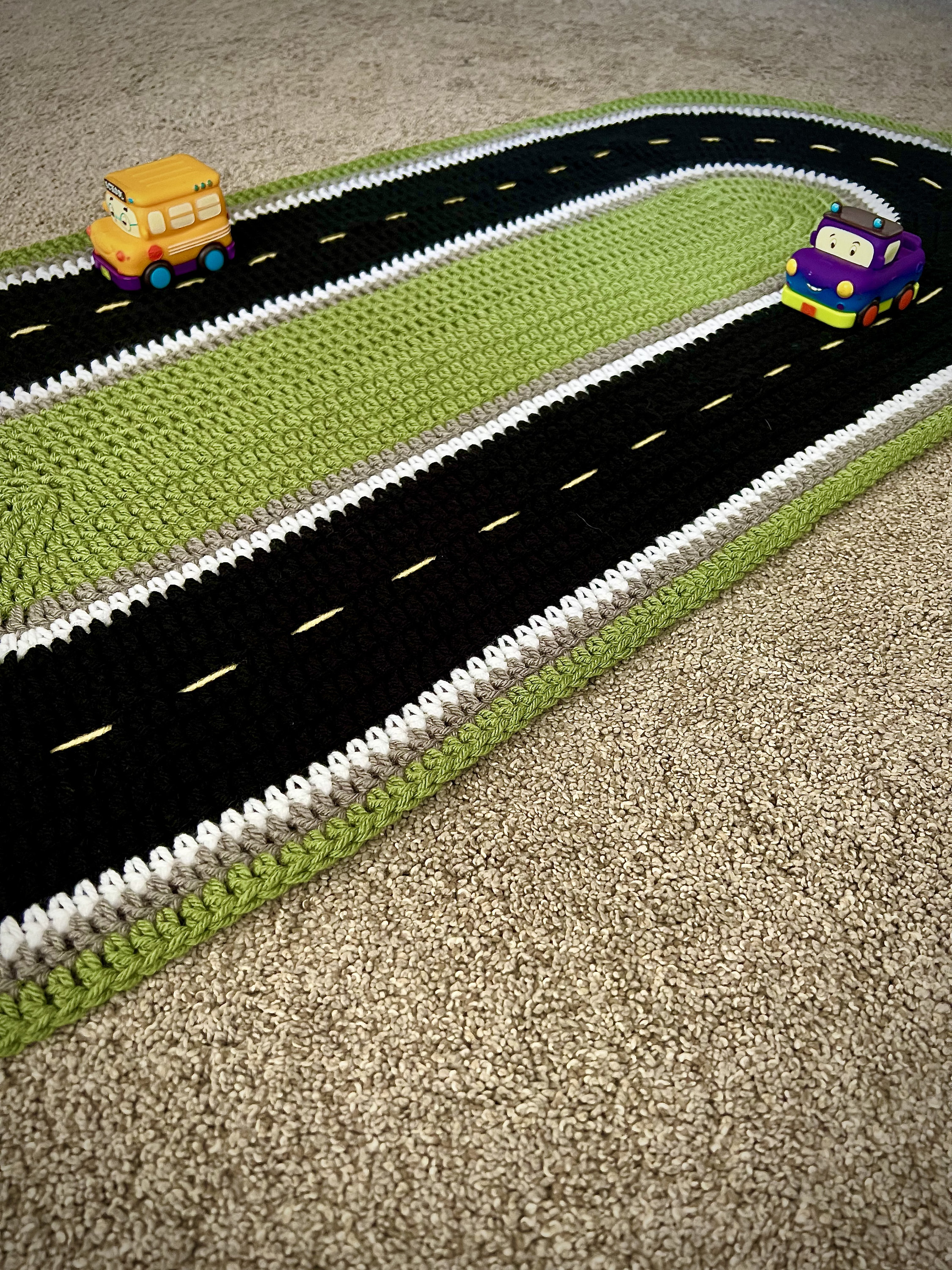 Racetrack Play Mat Rug Crochet - Etsy