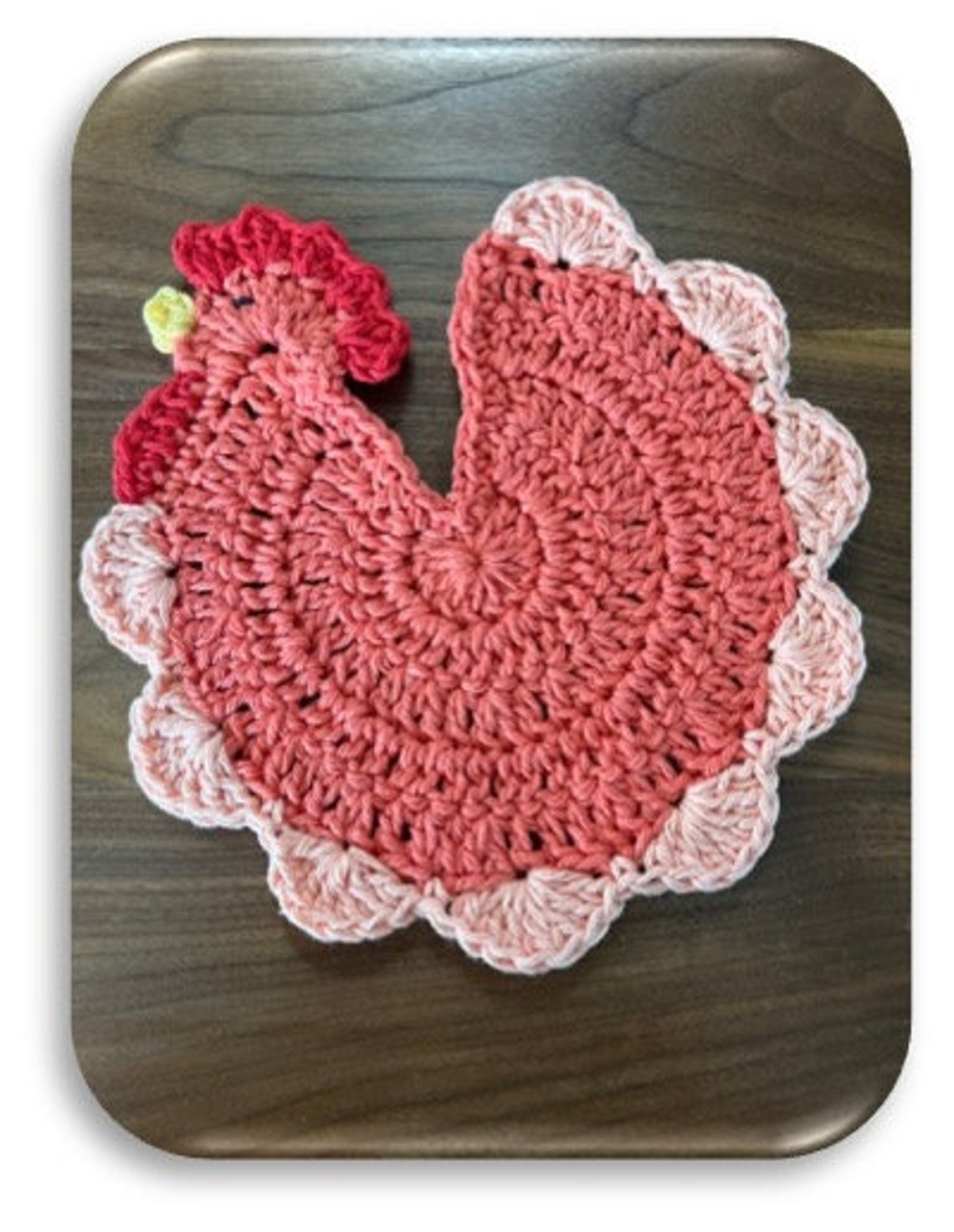 Country Chicken Potholder/trivet Crochet - Etsy