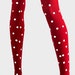Red Stockings With White Polka Dots, Red Pantyhose With White Polka ...
