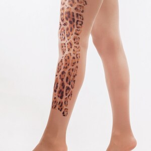 Tiger Animal Print Pantyhose Tattoo Tights Style Fantasy - Etsy Canada