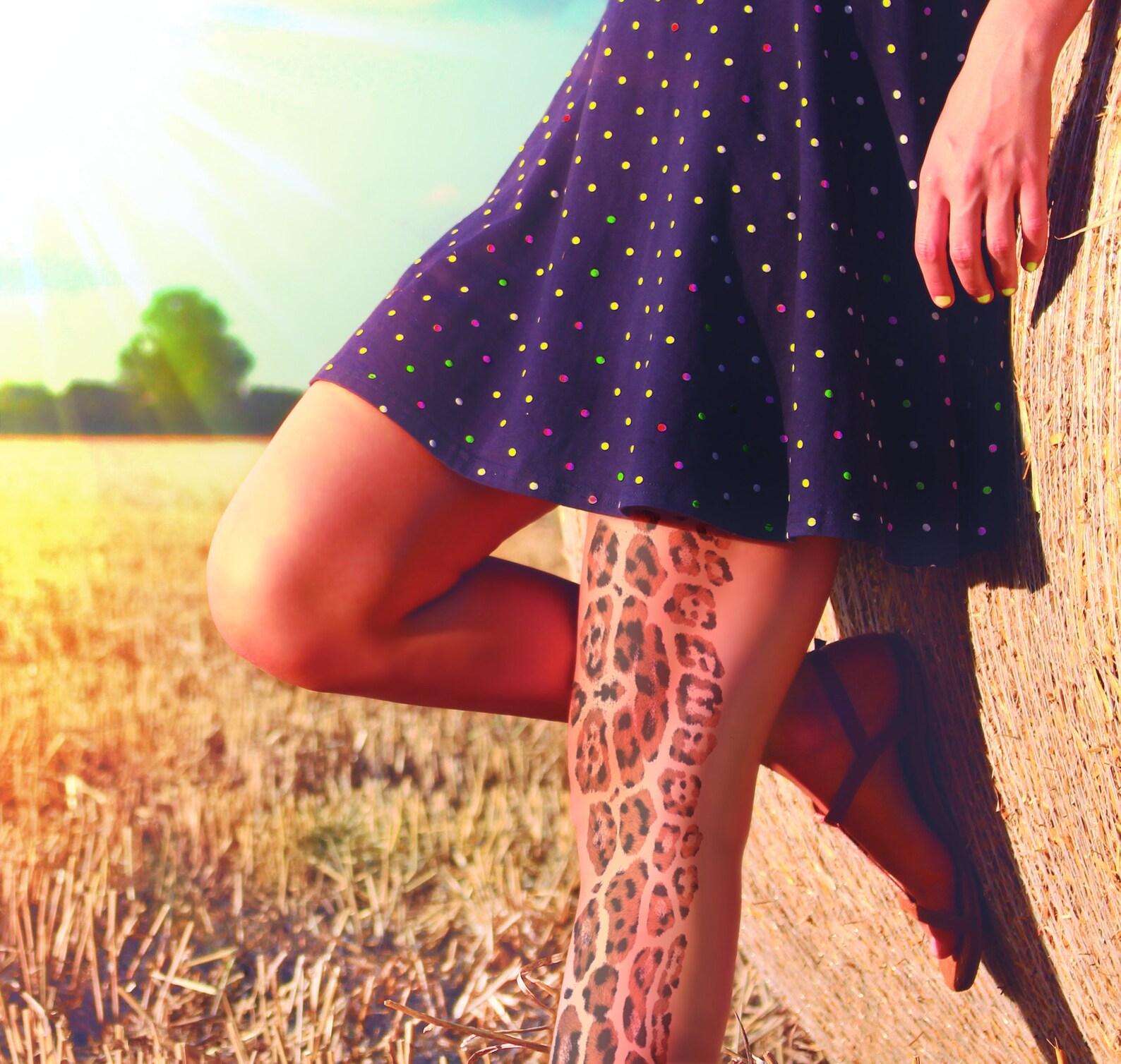 Tiger Animal Print Pantyhose, Tattoo Tights Style, Fantasy Pantyhose ...