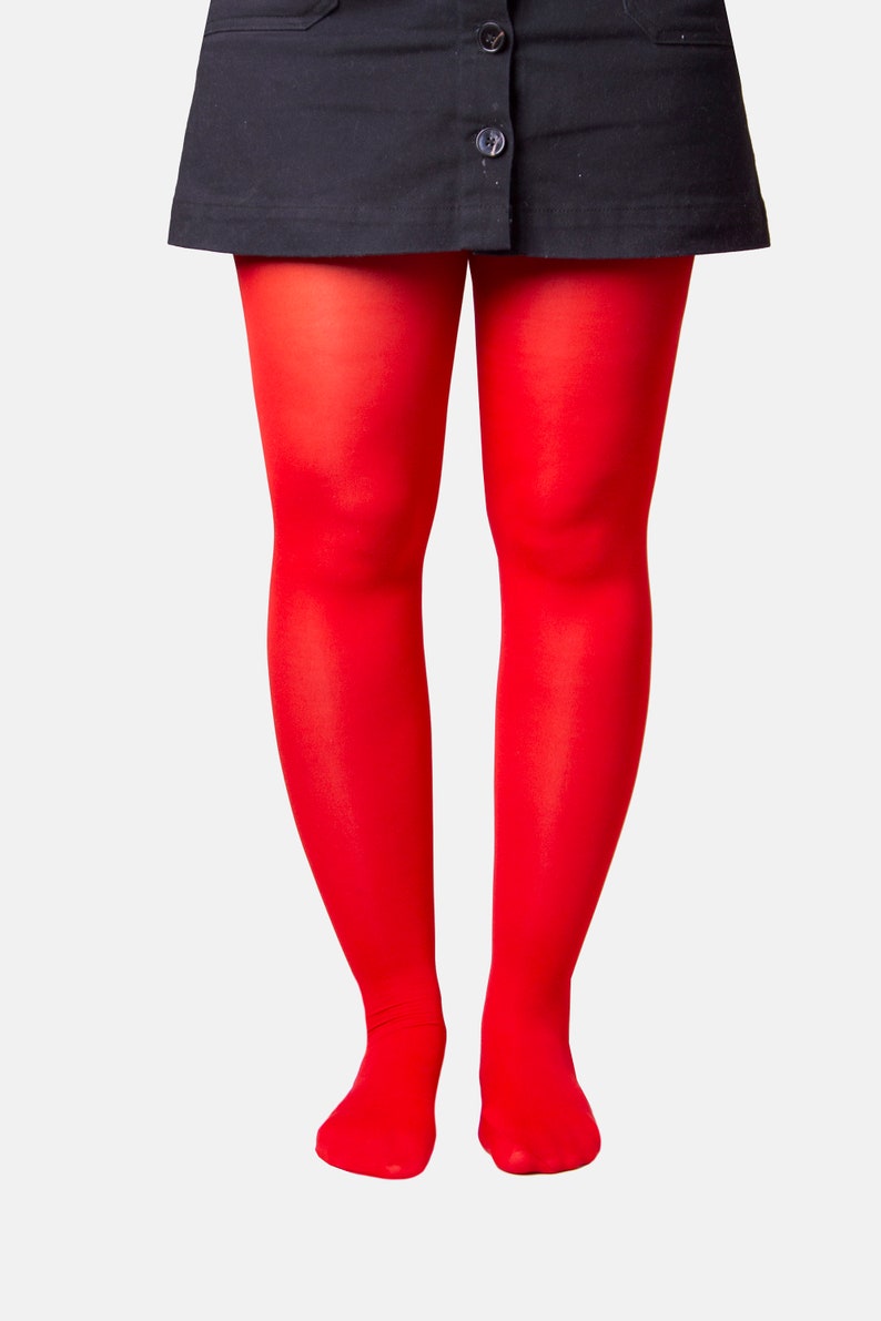 Red Pantyhose Spectacular Bright Red Nylons Red Tights - Etsy
