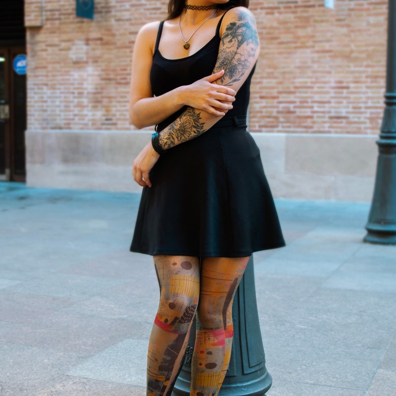 Printed Tights - Etsy