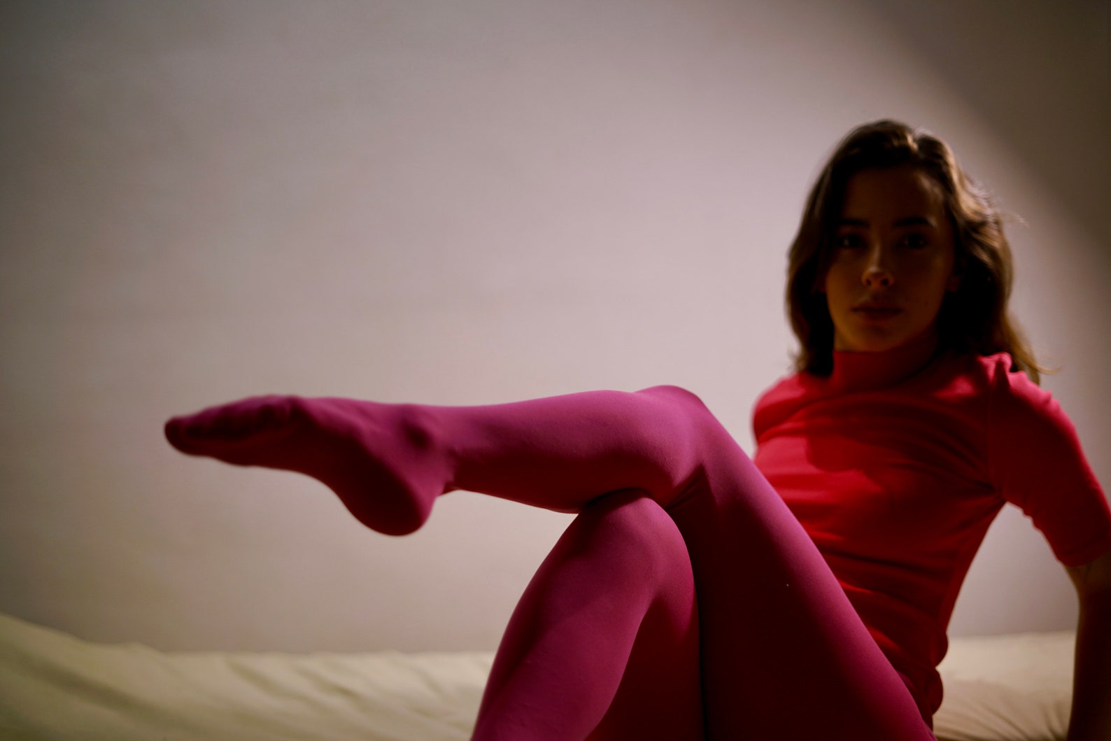 Fuchsia Women's Tights, Fuchsia Tights, Cute Purple Hosiery, Purple ...