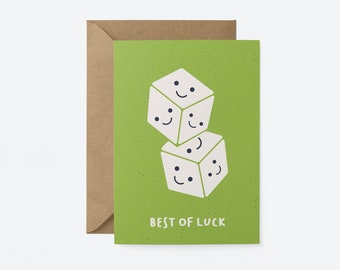 Best of Luck, Printable Card, Instant Download, Digital Good Luck Card ...