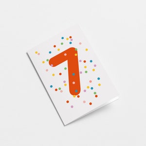 7th Birthday Card Kids Age Card - Etsy