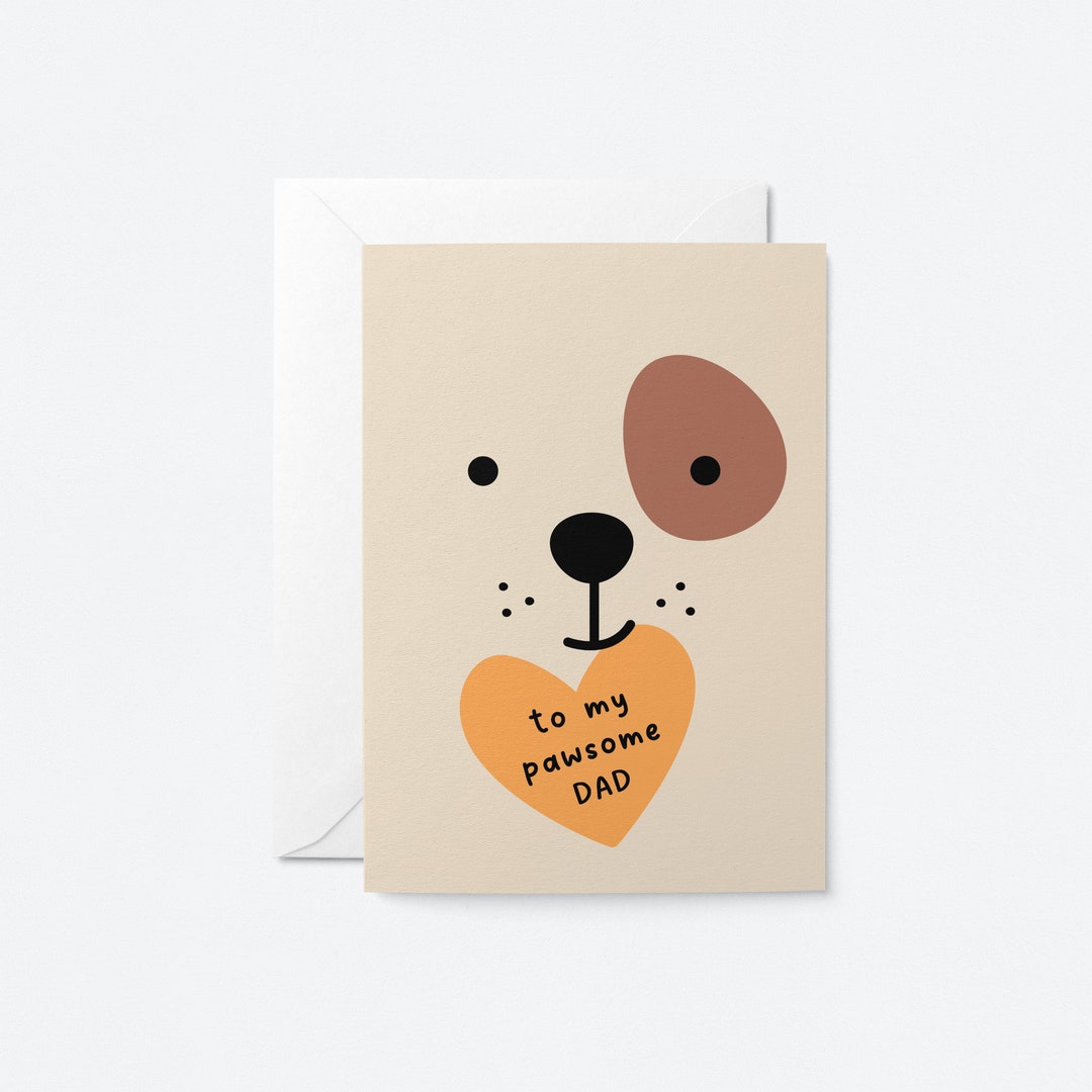 To My Pawsome Dad Birthday Card for Dog Father - Etsy