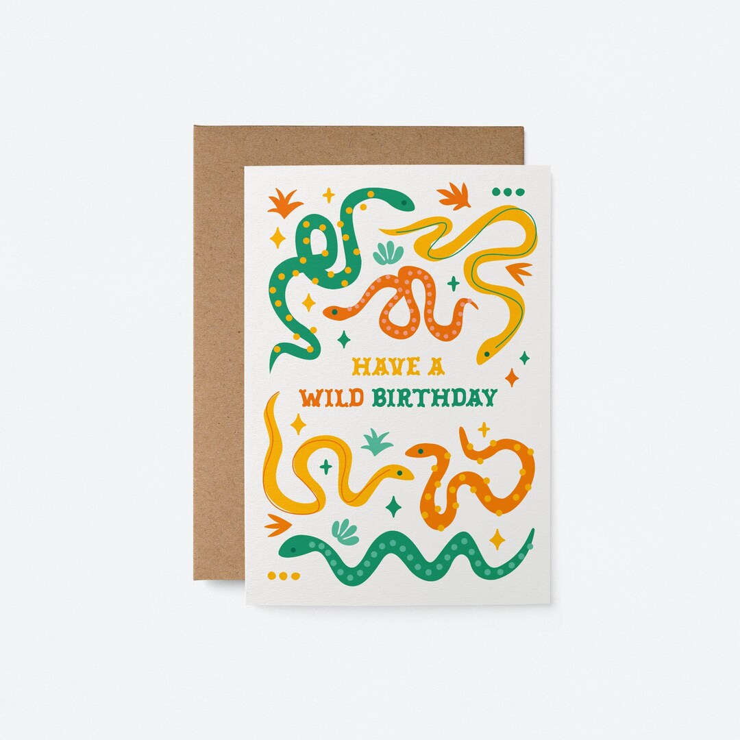 Have a Wild Birthday Birthday Greeting Card - Etsy