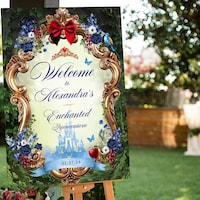 Editable Snow White Party Sign Snow White Birthday Party Decor Snow ...