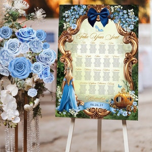 Cinderella Seating Chart, Cinderella Quinceanera Sign, Cinderella Sweet ...