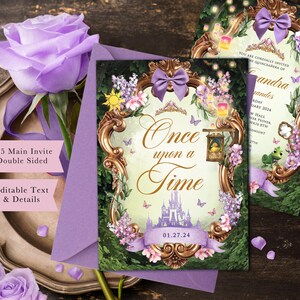Tangled Invitation, Tangled Quinceanera Invite, Tangled Invite Suite ...