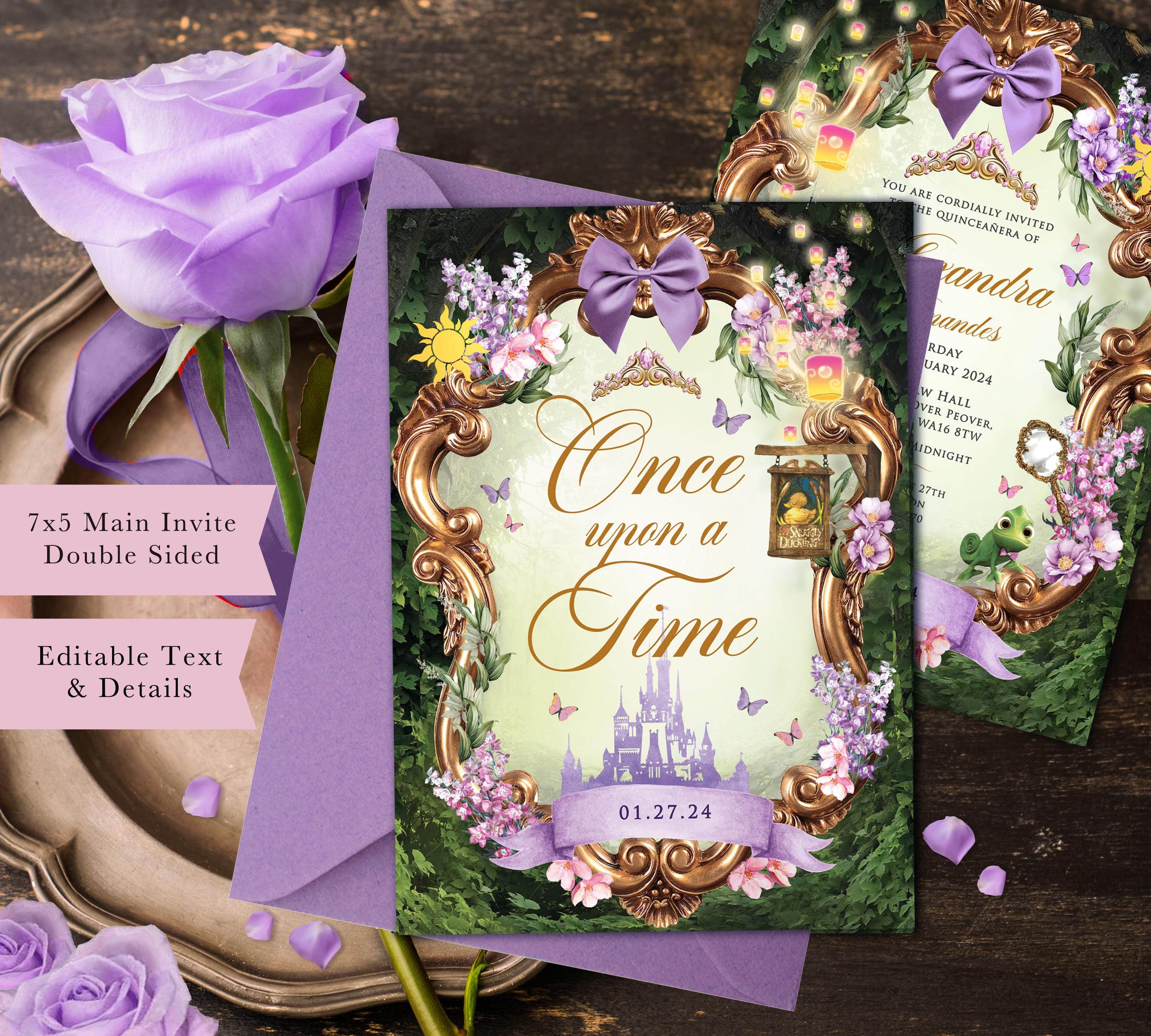 Tangled Invitation, Tangled Quinceanera Invite, Tangled Invite Suite ...