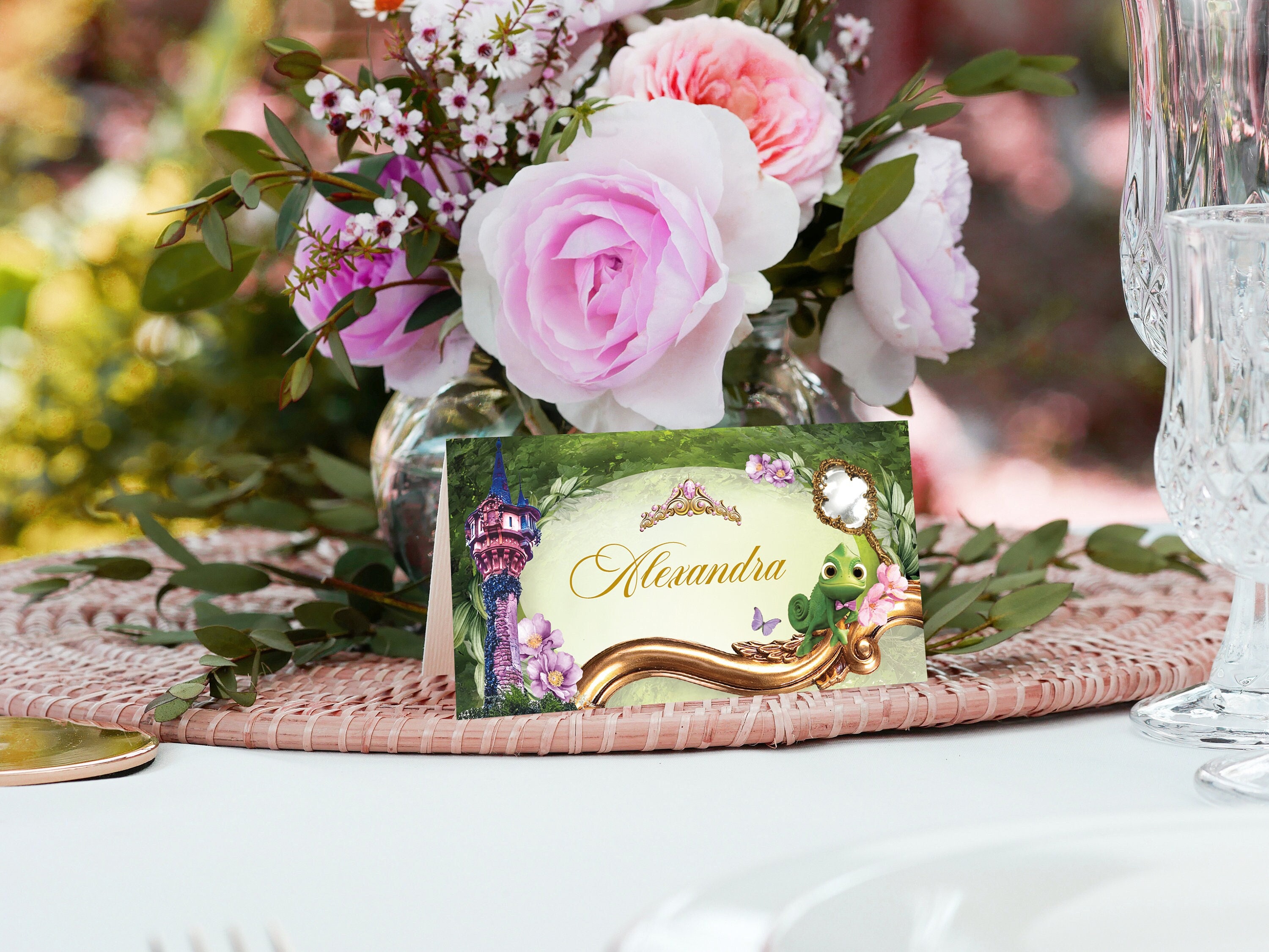 Tangled Party Place Card, Rapunzel Sweet Sixteen (digital Download) 013 ...