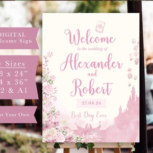Tangled Welcome Sign, Tangled Digital Sign, Tangled Quinceanera ...